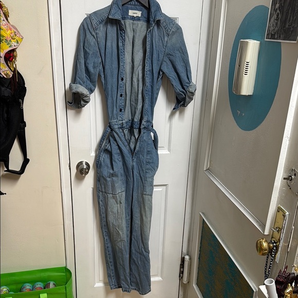 ba&sh | Pants & Jumpsuits | Bash Light Blue Denim Jumpsuit Couple Of ...